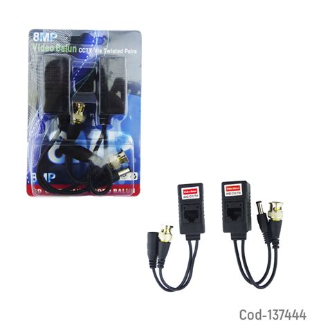 Kolm Balun BNC DC Para Video Con Terminal Doble