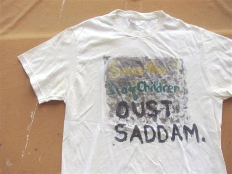 Small 90s Oust Saddam Hussein T Shirt Freedom In Ir Gem