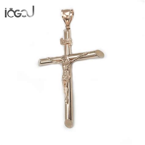 Iogou 5 3x7 6 см Винтаж крест Религия Иисус кулон Свадебная вечеринка хип хоп 925 пробы