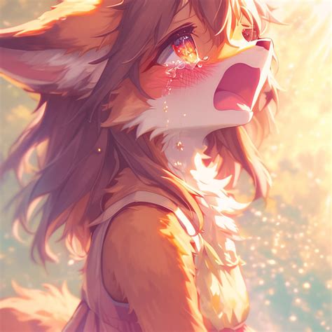 Amainjio A Furry Fox Girl In Summer Attire Blushin By Aiartelfik On