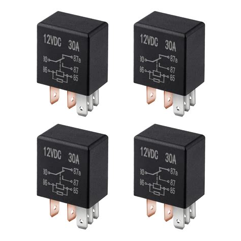 Aiex 4pcs Relay 12v 30a Automotive Relays 12v 5 Pin 12v Relay For Electrical Automotive Truck
