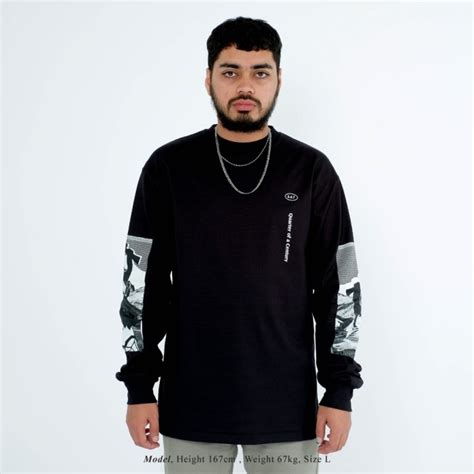 Jual Unkl347 Kaos Pria Lengan Panjang Motif Halftone Hc Cmer Ls