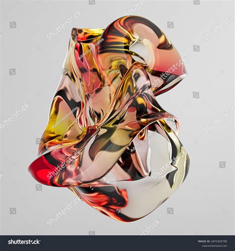 흰색 배경에 매혹적인 빨간색과 노란색 반사가 스톡 일러스트 2471502795 Shutterstock
