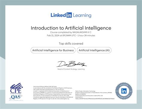 Nagalakshmi K C On Linkedin Certificate Of Completion
