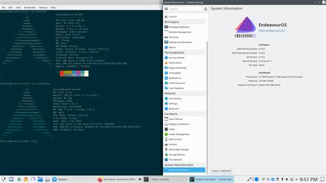 Screen Neofetch See Arch System Settings Sees EndeavourOS