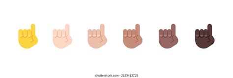 All Skin Tones Raised Hand Gesture Stock Vector Royalty Free