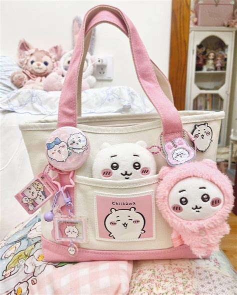 Preorder Chiikawa Miniso Tote Bag Chiikawa Usagi Hachiware Womens Fashion Bags And Wallets