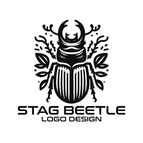Premium Vector Stag Beetle Vector Logo Design