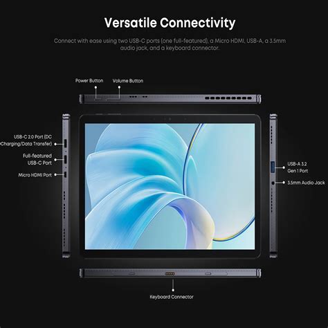 CHUWI 2024 Hi10 X1 2 в 1 Планшет 10,1-дюймовый дисплей Процессор Intel ...