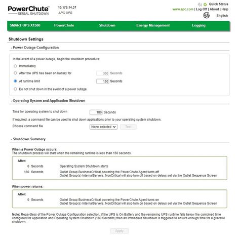 Sfpcss Software Powerchute Serial Shutdown Unattended Graceful