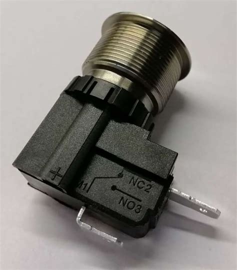 RS PRO Interruptor de Botón Pulsador IP67 SPST Montaje en Panel acción mantenida No 16 A
