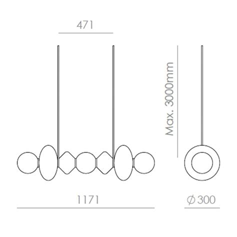 Mapi Multicoloured Horizontal Pendant Light Bluebrown Zest Lighting