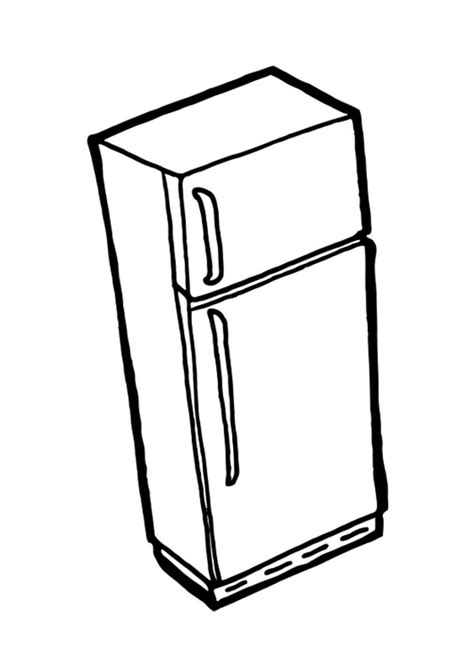 Dibujo De Nevera Con Congelador Para Colorear Img 19040