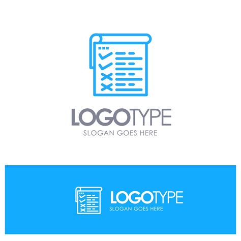 Checklist Testing Report Qa Blue Logo Line Style 15807840 Vector Art At