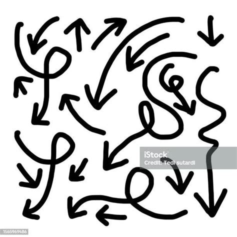 白い背景に手描きの矢印ベクターイラスト Guiのベクターアート素材や画像を多数ご用意 Gui いたずら書き アイコン Istock