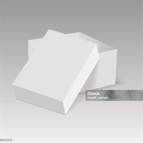 Kardus Persegi Putih Atau Paket Kertas Dengan Mockup Kotak Sampul