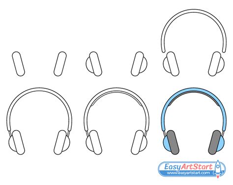 How To Draw Headphones Step By Step
