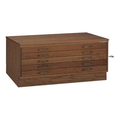 Mayline 5 Drawer Oak Flat Files Blick Art Materials Oak Flat Files
