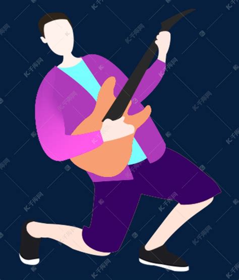 弹吉他的人物素材图片免费下载 千库网