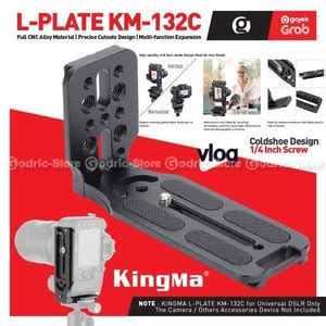 Jual KingMa KM 132C Aluminium L Plate Bracket For DSLR Mirrorless