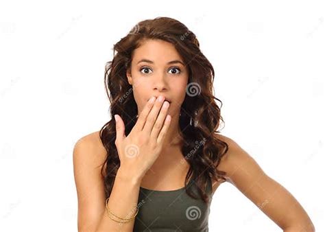 Удивленная девушка стоковое изображение изображение насчитывающей ладонь 21007229