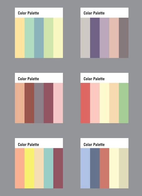 Conjunto De Paleta De Cores Vetor Premium