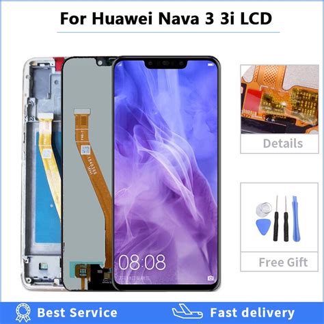 หนาจอสมผส LCD พรอมกรอบ แบบเปลยน สาหรบ Huawei Nova 3i LCD Screen