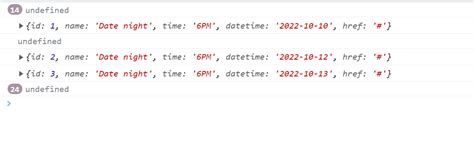 javascript my array returns undefined when the dates do match how do