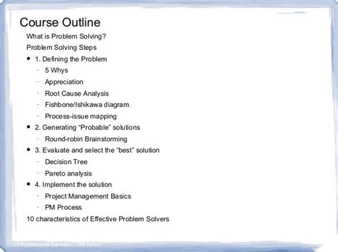 problem solving course