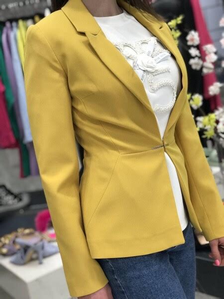 Сако в цвят горчица — Vizia Store