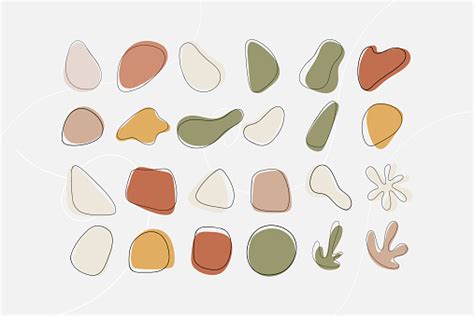 손의 큰 세트는 추상적 인 다양한 모양과 라인 아트를 그린 0명에 대한 스톡 벡터 아트 및 기타 이미지 0명 귀여운 기하