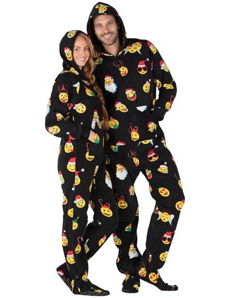 Footed Pajamas Footed Pajamas Adult Hoodie Fleece Onesie Adult Xsmall Fits 52 54