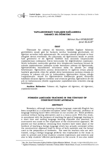 Pdf Foreign Language Teaching In The Context Of Constructivist Approach