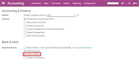 Import QIF Statement Files Odoo 10 0 Documentation