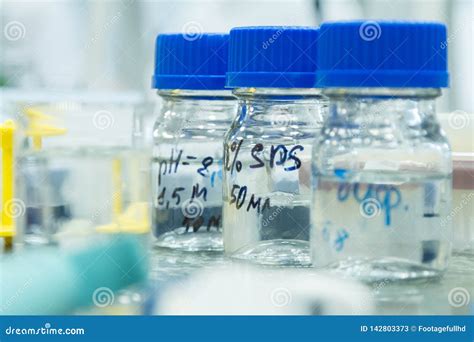 In The Scientific Laboratory Preparation For The Experiment Stock