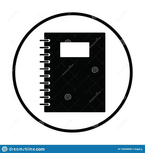 Exercise Book With Pen Icon Stock Vector Illustration Of Book Stencil