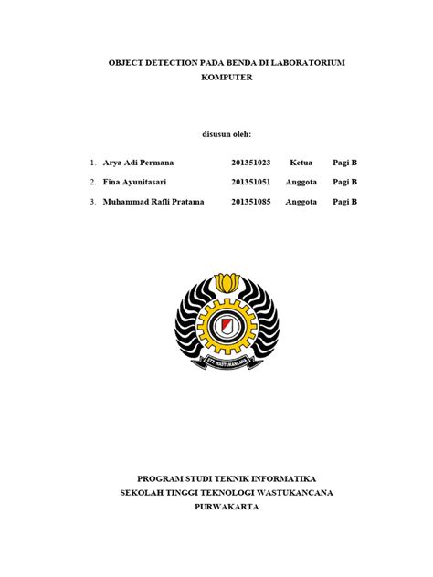 Laporan Project Pcd 2023 Kelompok 10 Object Detection Lab Pdf