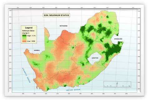 Map Of Soil Selenium Status Mg Kg In South Africa With Permission Of Download Scientific