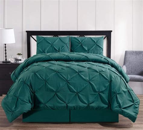 Threshold Pinch Pleat King Oxford Decorative Comforter Set 4 Pieces