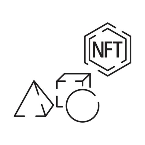 Premium Vector Icon Line Nft Vector Digital Token