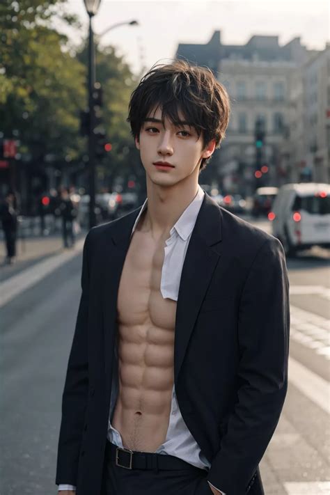 초콜릿 복근의 남성 프롬프트 오픈프롬프트 Openprompt