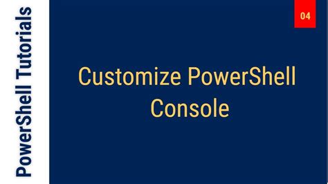 Customize Powershell Console Powershell Tutorial Class 4 Youtube