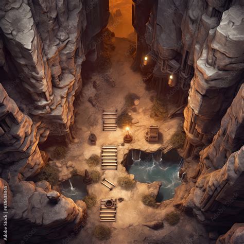 Dnd Map Hidden Cave Entrance Among Rocks Stock Illustration Adobe Stock