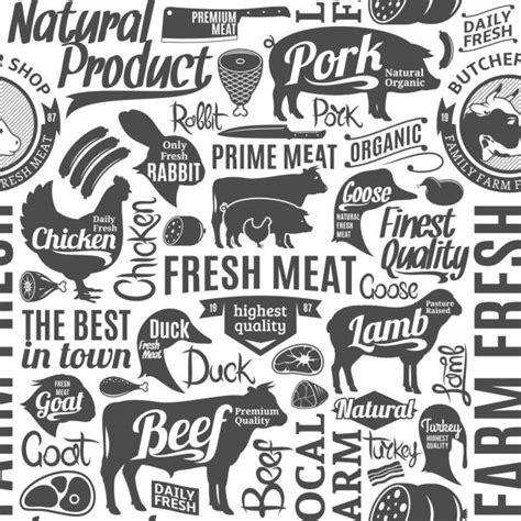 3800 Butcher Background Stock Illustrations Royalty Free Vector