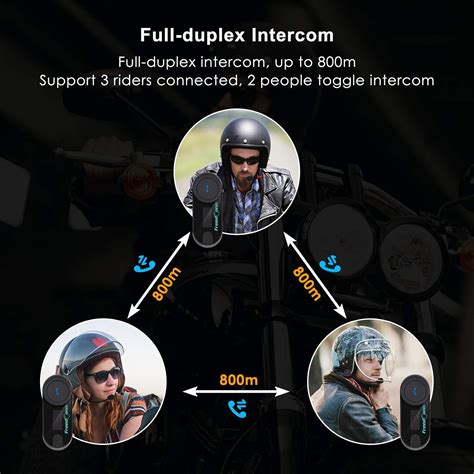Helmet Bluetooth Intercom Kit Microphone Headphone Motorcycle Intercom Headset 800m Full Duplex