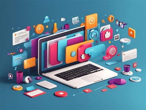 Premium Ai Image Digital Marketing Flat Vector Icons Digital