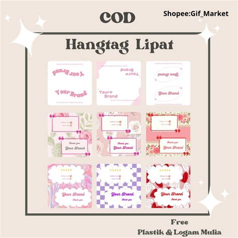 Jual Alas Packing Hangtag Cod Free Ongkir Free Plastik Free Plastik Free Logam Mulia