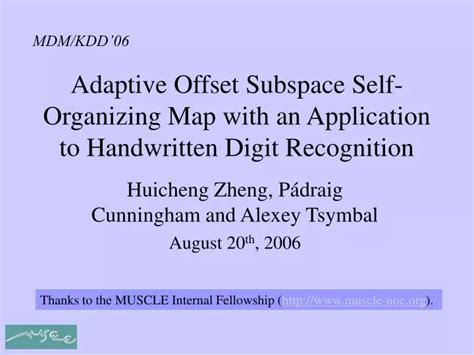 Ppt Adaptive Offset Subspace Self Organizing Map With An Application To Handwritten Digit