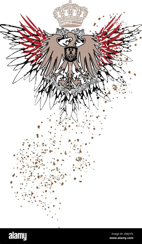 Classic Eagle With Scroll Background Stock Vector Image And Art Alamy