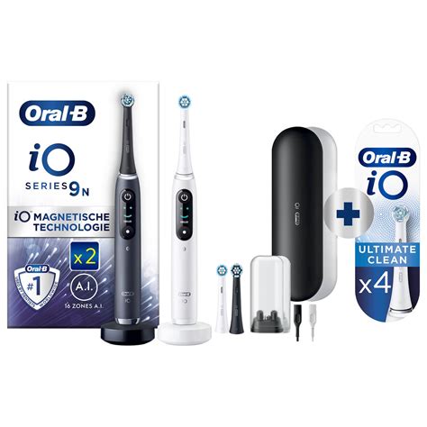 Oral B IO Series N Black Rose Quartz Electric Toothbrushes Virtual Duo Refills Oral B NL